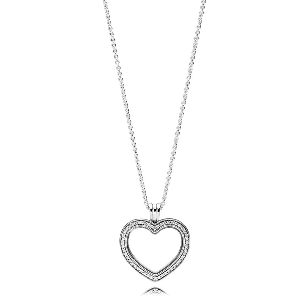 Sparkling PANDORA Floating Heart Locket, – Bolenz Jewelry